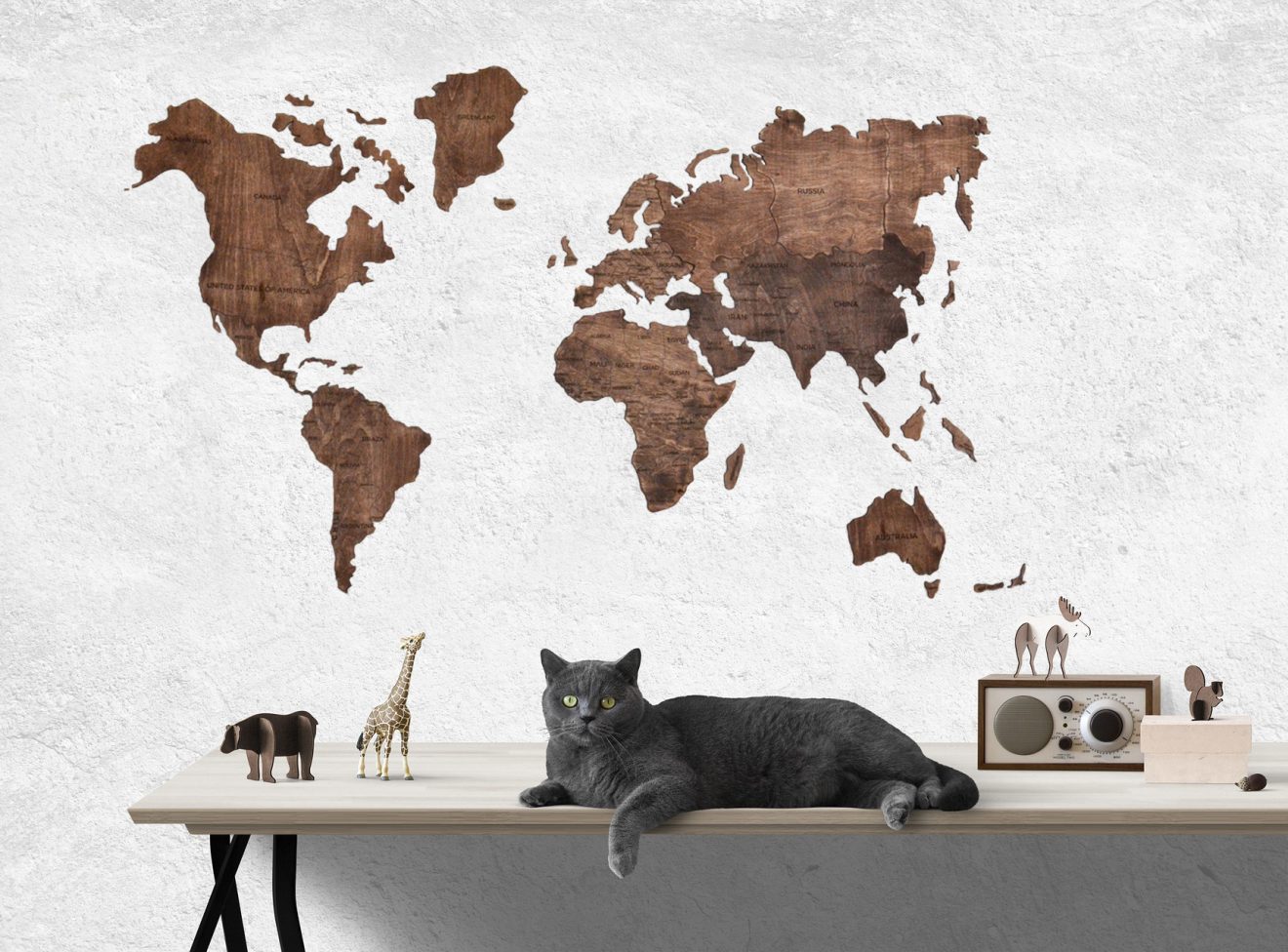 Travel Wooden Wall Map by Enjoy The Wood - Archiscene