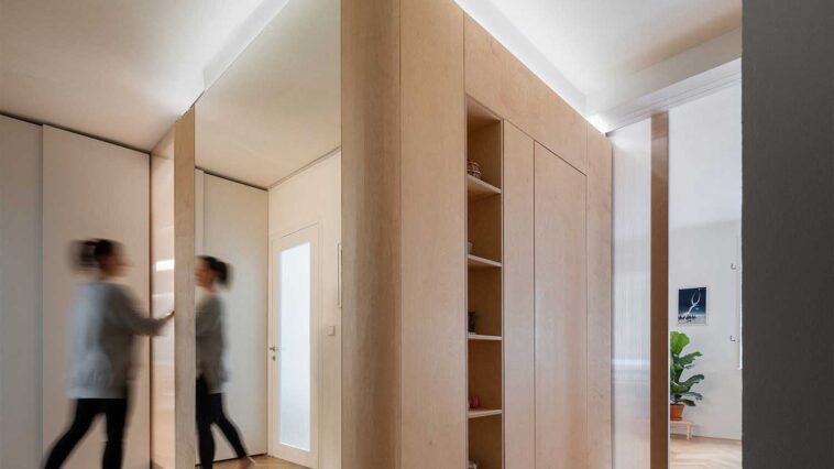 PAPUNDEKL ARCHITECTS design Apartment with Wooden Core